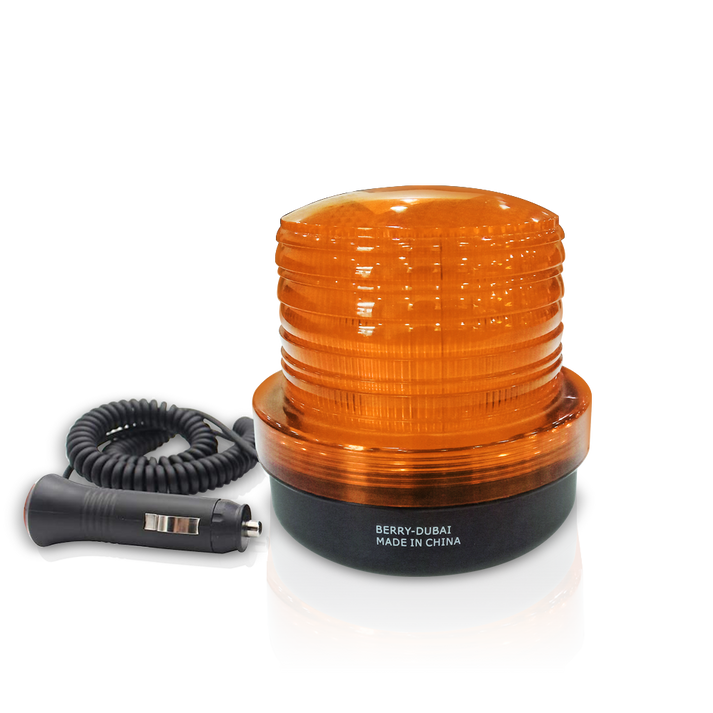 Rotating Orange Warning Light 12 & 24V | 3.5 Inches Beacon Light with ...