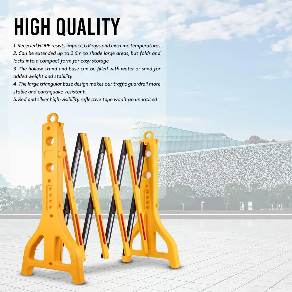Expandable Mobile Plastic Barrier 2.5 Meter | Folding Safety Barricade ...