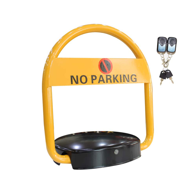 Battery Powered No Parking Lock Barrier | Yellow & Black Security Post ...